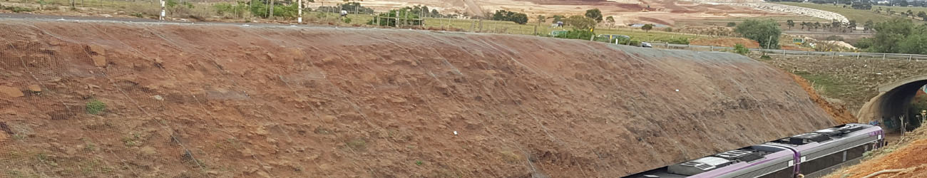Railway Cutting Rockfall Protection | Geofabrics